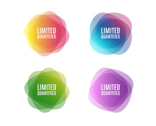 Limited quantities symbol special offer sign Vector Image