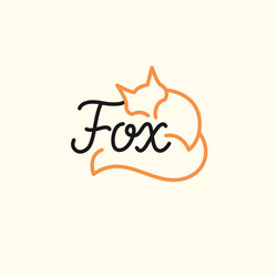 Modern fox logo and emblem Royalty Free Vector Image