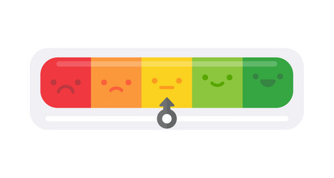 Poor and good customer satisfaction metrics bad Vector Image