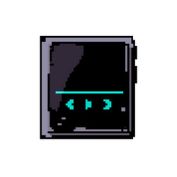 Music hifi mp3 player game pixel art Royalty Free Vector