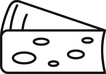 Cheese cheddar icon outline style Royalty Free Vector Image