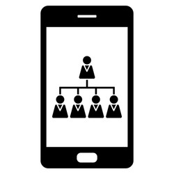 Hierarchy and smartphone Royalty Free Vector Image