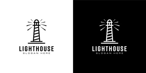 Lighthouse icon simple Royalty Free Vector Image