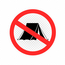 No camping red frame Royalty Free Vector Image