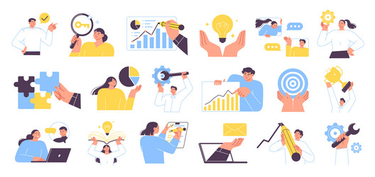 Types of business activities people Royalty Free Vector