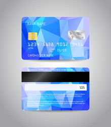 Realistic detailed credit card Royalty Free Vector Image