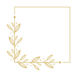 Wedding flower frame element design Royalty Free Vector