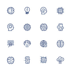 Artificial intelligence signs set Royalty Free Vector Image