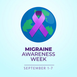 Graphic of migraine awareness week good Royalty Free Vector