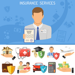 Insurance protection services design template Vector Image
