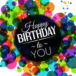 Birthday card with polka dots and wishes text Vector Image