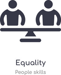 Equality outline icon isolated line from people Vector Image