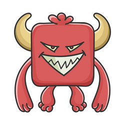Wonder devil emoticon Royalty Free Vector Image
