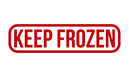 Keep frozen rubber stamp red frozen rubber Vector Image