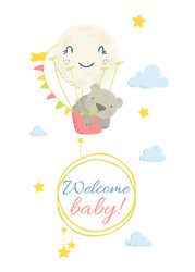 Cute flat hand drawn Royalty Free Vector Image