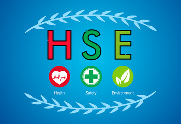 Hse concept health safety environment acronym Vector Image