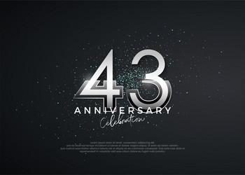 Luxurious and elegant number 43rd premium design Vector Image