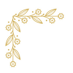 Wedding flower frame element design Royalty Free Vector