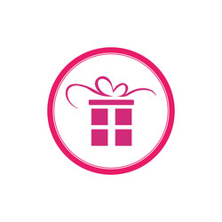Gift logo symbol desain template Royalty Free Vector Image