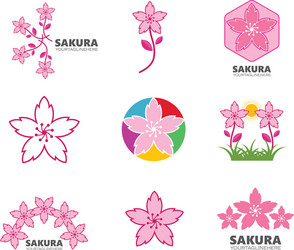 Sakura flower design Royalty Free Vector Image