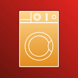 Washing machine sign Royalty Free Vector Image