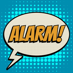 Alarm comic text bubble Royalty Free Vector Image