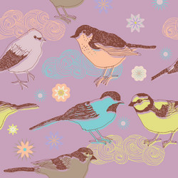 Bird collage background Royalty Free Vector Image
