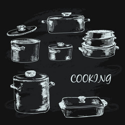 Cooking collection Royalty Free Vector Image - VectorStock