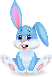 Cute baby rabbit cartoon Royalty Free Vector Image