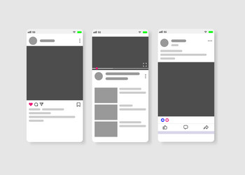 Fashion social media post template collection Vector Image