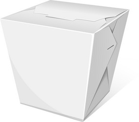 Noodle box asian food take away cardboard package Vector Image