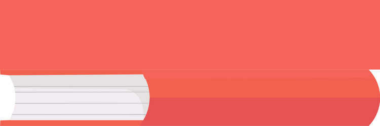 Red book isolated on white a cartoon standing Vector Image