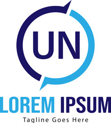 Un letter logo design creative modern letters Vector Image