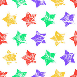 Abstract colorful stars seamless pattern Vector Image