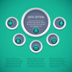Circle dot infographic chart design template set Vector Image