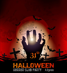 Halloween party invitation card long Royalty Free Vector
