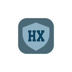 Initial letter logo hx template design Royalty Free Vector