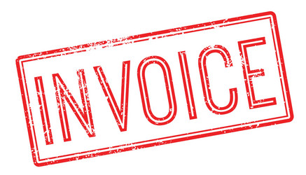 Invoice red rubber stamp on white Royalty Free Vector Image