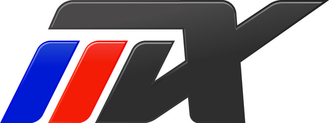 Letter mr racing logo design template Royalty Free Vector