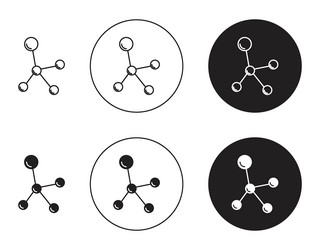 Molecule icon set oxygen molecular suturucture Vector Image
