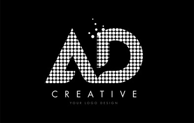 Ad a d letter modern logo design with yellow Vector Image