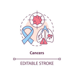 Cancers blue gradient concept icon Royalty Free Vector Image