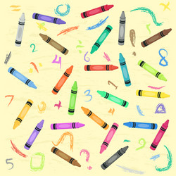 Color crayons with digits inforgaphic bullets Vector Image