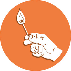 Lighting a match Royalty Free Vector Image - VectorStock