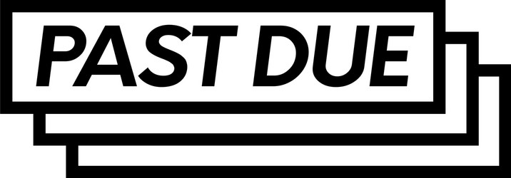 Past due stamp on white Royalty Free Vector Image