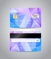 Realistic detailed credit card Royalty Free Vector Image