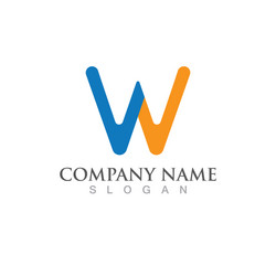 W letters business logo and symbols template Vector Image