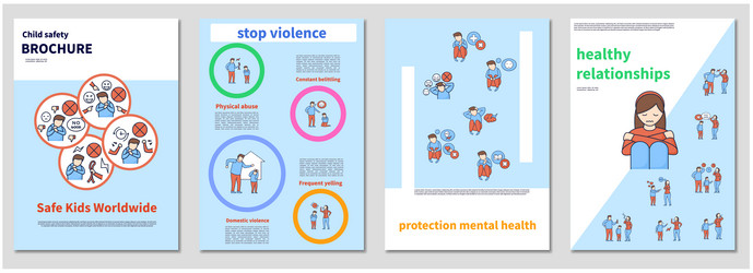 Child abuse brochures Royalty Free Vector Image