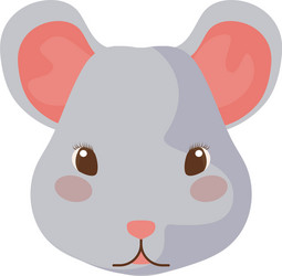 Cute mouse with white background Royalty Free Vector Image