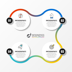Infographic template path to goal with 4 steps in Vector Image